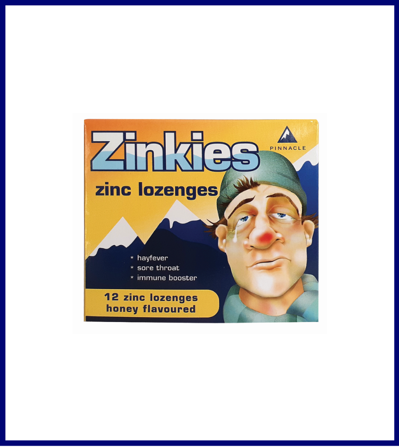 Zinkies Lozenges Honey/Peppermint flavours 12 – Pinnacle Pharmaceuticals
